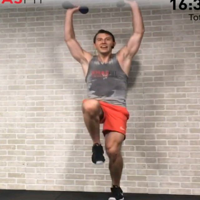 Overhead High Knee - Exercise How-to - Workout Trainer by Skimble