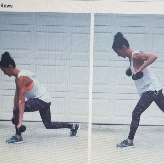 Lunge To Row - Exercise How-to - Workout Trainer by Skimble