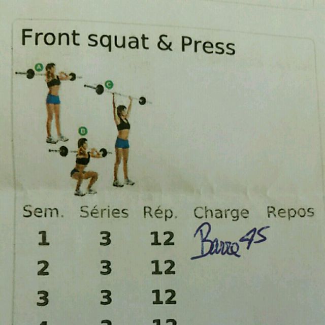 Front Squat And Press por Philippe S. - Ejercicio Cómo hacerlo - Skimble