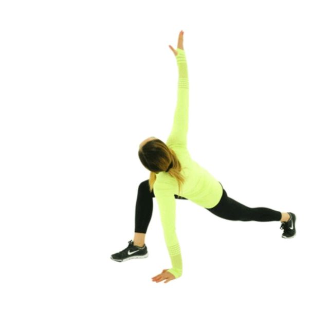 Lunge Twist Through - Exercise How-to - Workout Trainer by Skimble