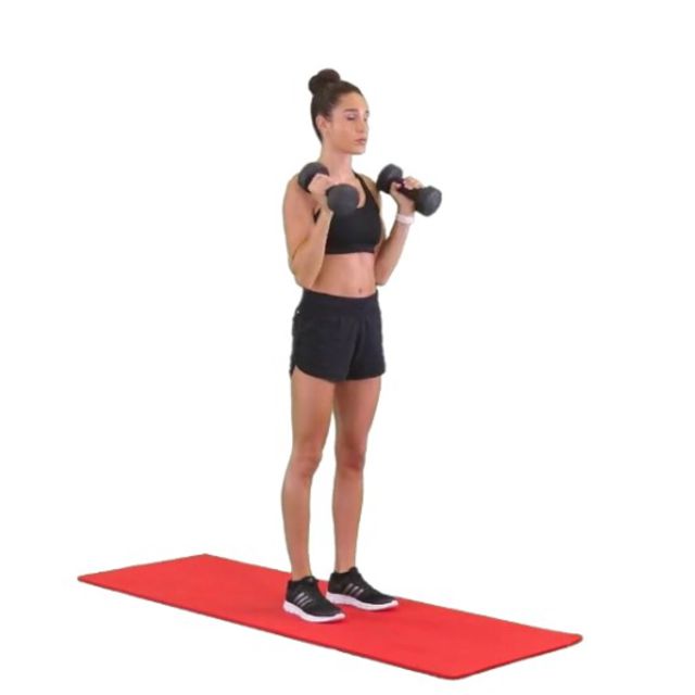 Dumbbell Squat Press - Exercise How-to - Workout Trainer by Skimble
