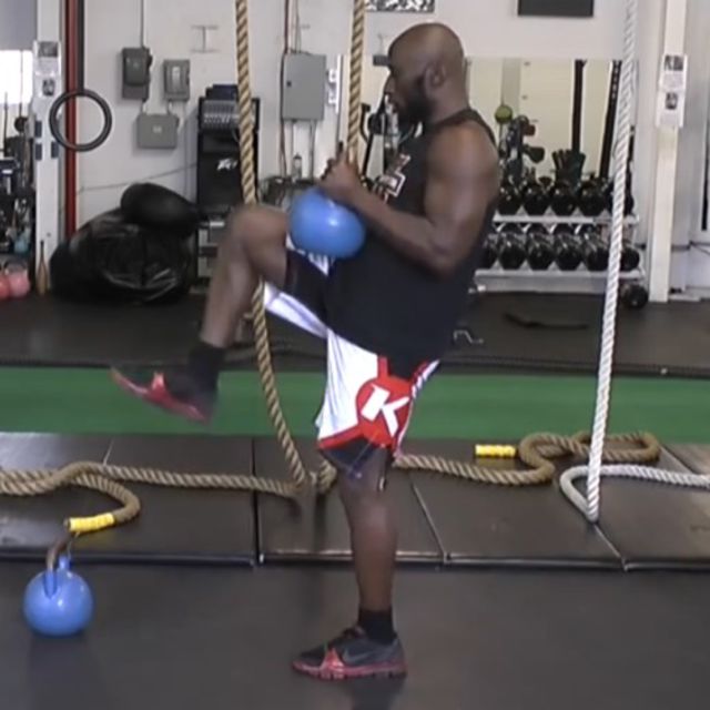 Goblet Reverse Lunge to Knee Strike by Juliet D. - Exercise How-to ...
