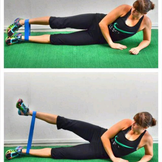 Lying Leg Lift With Bands At Ankles by Lsa Lp - Exercise How-to - Skimble