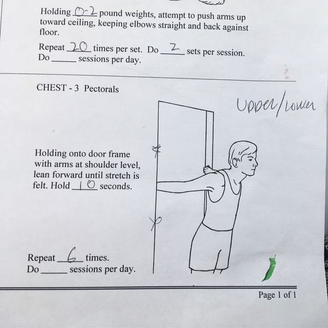 Pec stretch by Jessica Osmer - Exercise How-to - Skimble