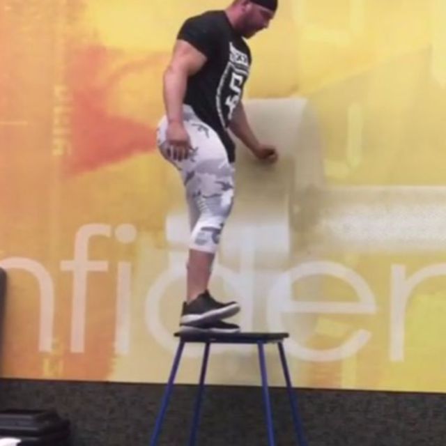 High Box Step Ups With Slow Leg Drop by 𝓐𝓷𝓲𝓽𝓪 🦋 - Exercise How-to - Skimble