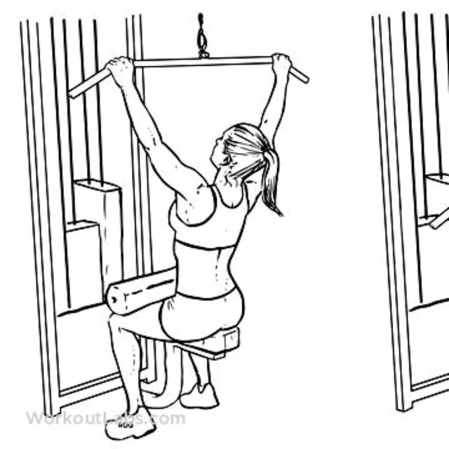 Wide Grip Lat Pull Down - Exercise How-to - Workout Trainer by Skimble