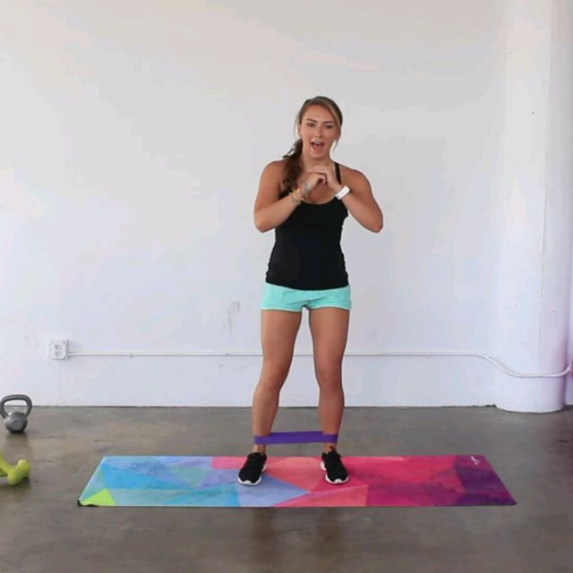 Squat Side Kick Loop Band by Bernadette Cordeau - Exercise How-to - Skimble