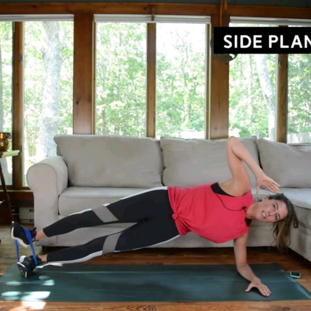 Elbow Side Plank Crunch Loop Band - Exercise How-to - Workout Trainer ...
