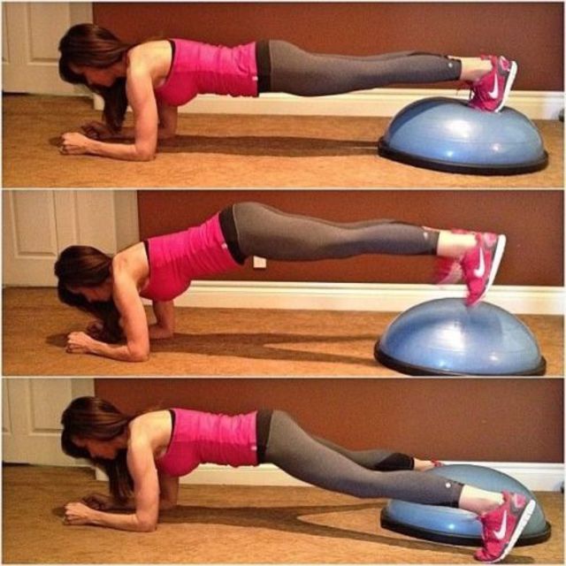 Bosu plank abduction - Exercise How-to - Workout Trainer by Skimble