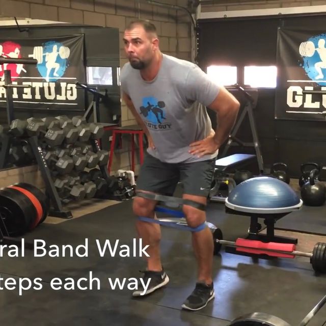 Lateral Walk With Mini Band - Exercise How-to - Workout Trainer by Skimble
