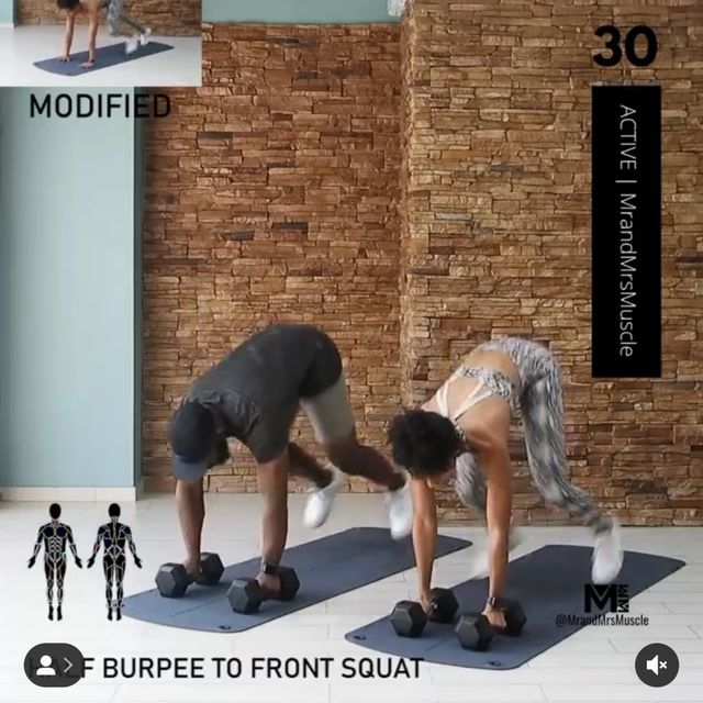Half Burpee To Front Squat by Cleo W. - Exercise How-to - Skimble