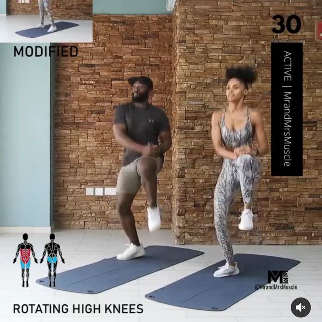 Rotating High Knees - Exercise How-to - Workout Trainer by Skimble