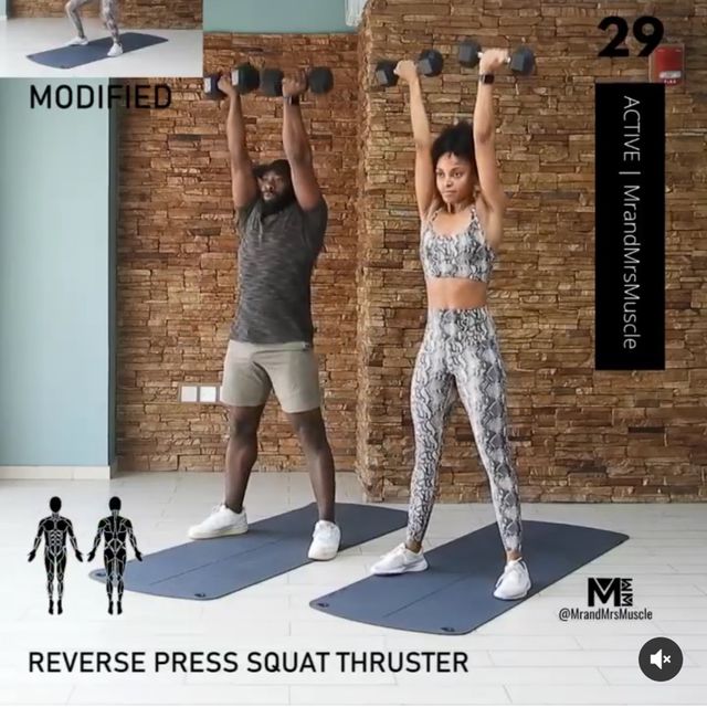 Reverse Press Squat Thrusters by Cleo W. - Exercise How-to - Skimble