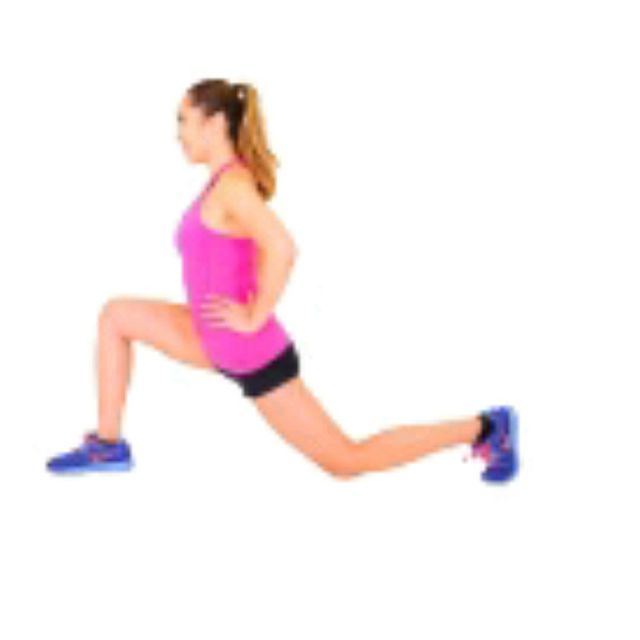 Long lunge pulses - Exercise How-to - Workout Trainer by Skimble