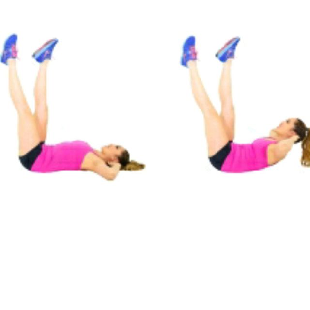 Split leg Crunch by Shew F. - Exercise How-to - Skimble