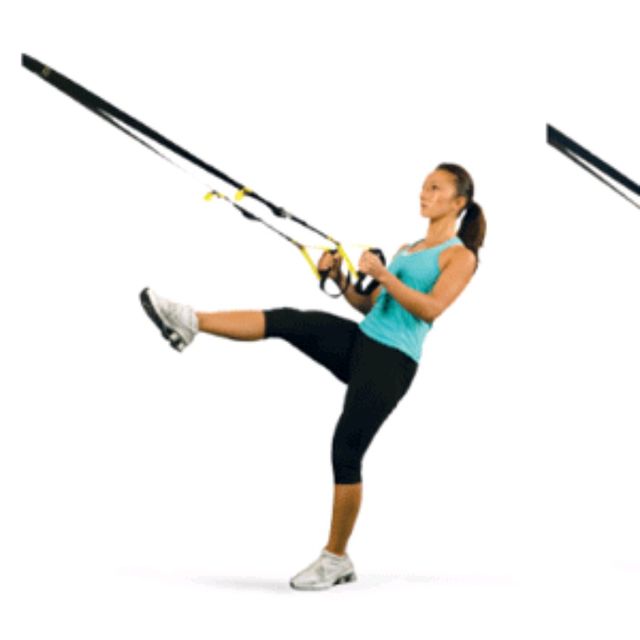 TRX Pistol Squat - Right - Exercise How-to - Workout Trainer by Skimble