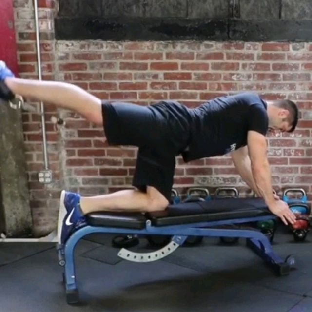 Kneeling Donkey Kicks Cable by Janice C - Exercise How-to - Skimble