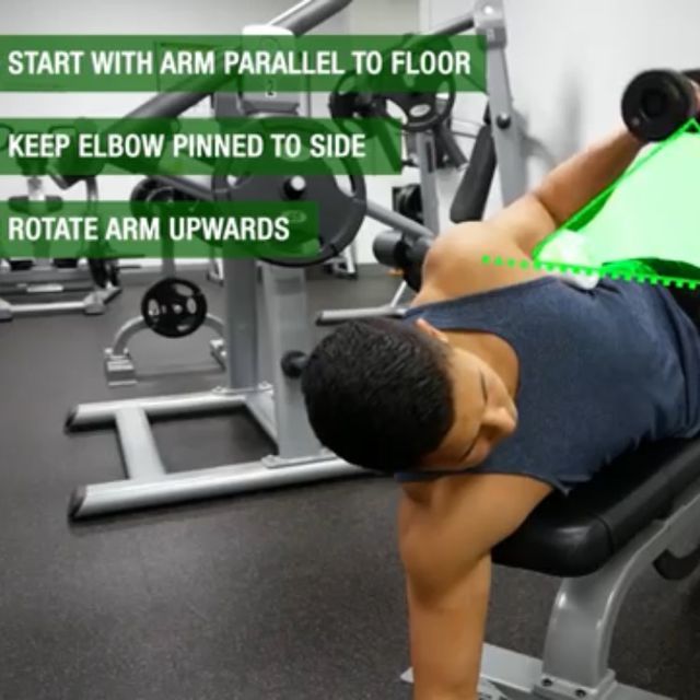 Right Side Lying Shoulder Rotation by Monica T. - Exercise How-to - Skimble