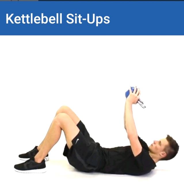 Kettlebell sit-ups - Exercise How-to - Workout Trainer by Skimble