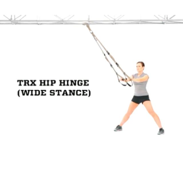 Trx Hip Hinge (Wide Stance) - Exercise How-to - Workout Trainer by Skimble