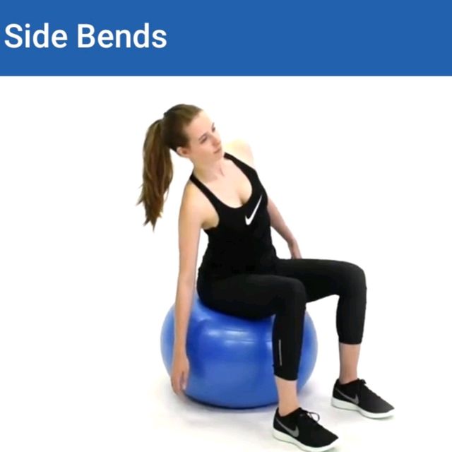 Side bends. Fitball - Exercise How-to - Skimble