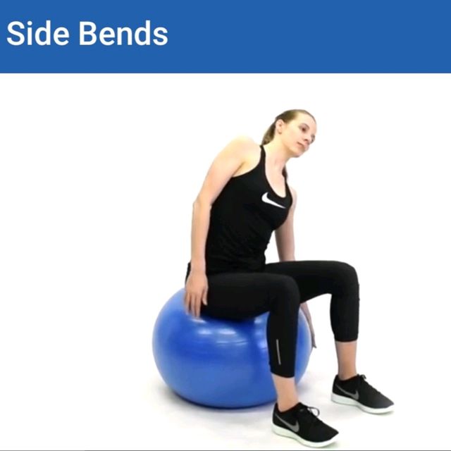 Side bends. Fitball - Exercise How-to - Skimble