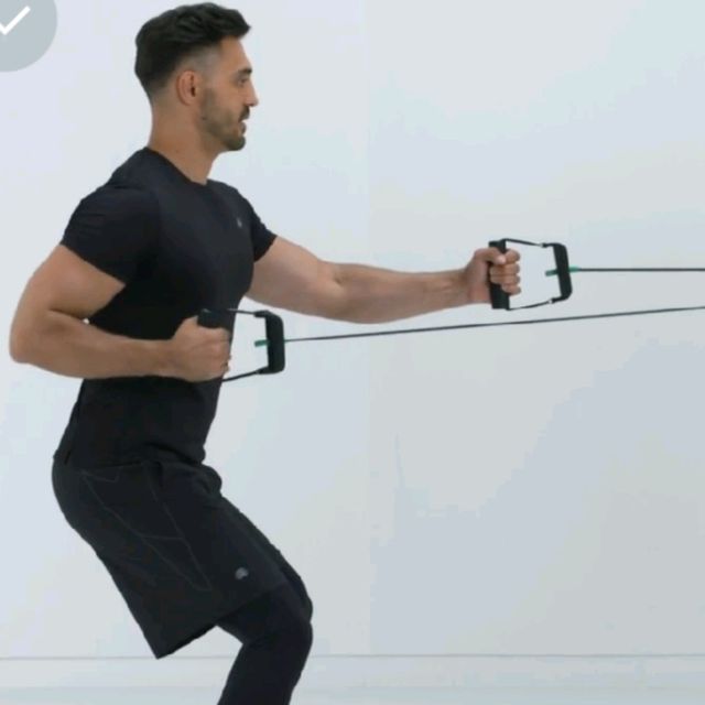 Resistance tube row (right) by Tanya P - Exercise How-to - Skimble