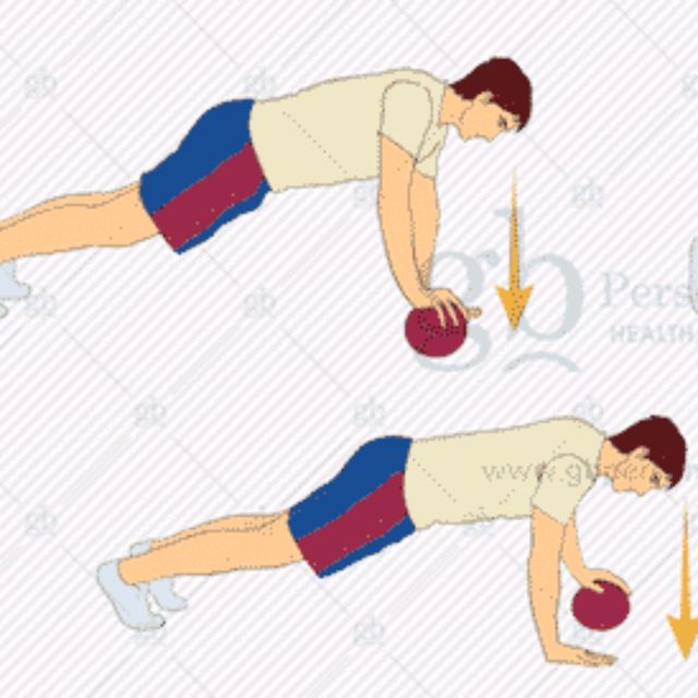 Slam Ball Push Up Single Hand by Alonzo Brown - Exercise How-to - Skimble