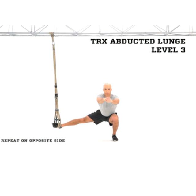 TRX Abducted Lunge (Level 3) by Alex 🌊. - Exercise How-to - Skimble