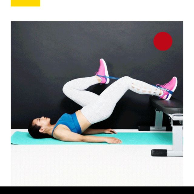 Banded Marching Hip Bridge - Exercise How-to - Workout Trainer by Skimble