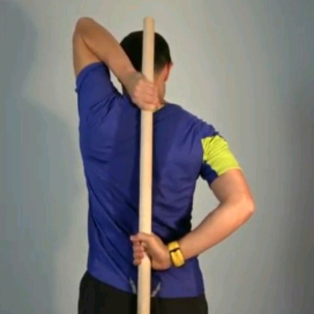 Stretch with a stick. To the left by Tanya P - Exercise How-to - Skimble