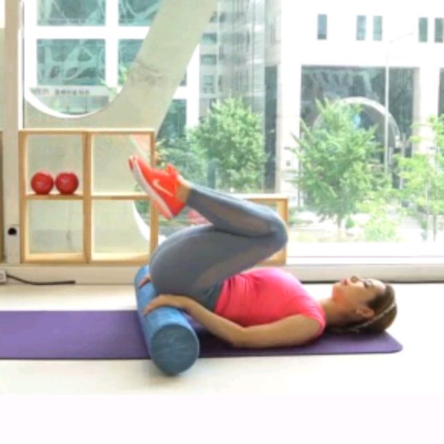 Stretching the legs on a foam roller by Tanya P - Exercise How-to - Skimble
