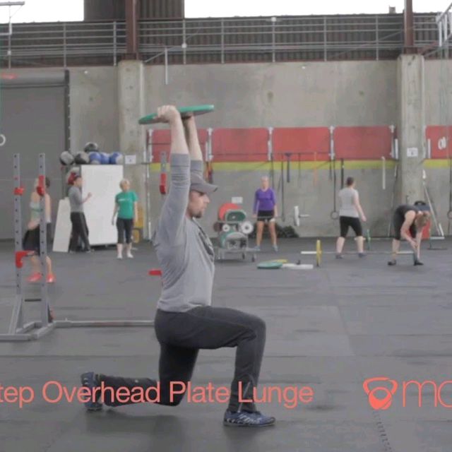 Reverse Step Overhead Plate Lunge by Blissed Out Baker -plant Based ...