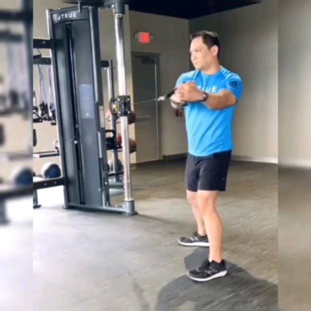 Standing Trunk Rotation: Intermediate Level (right) - Exercise How-to ...