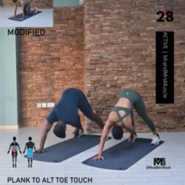 Plank to Alt Toe Touch by J D. - Exercise How-to - Skimble