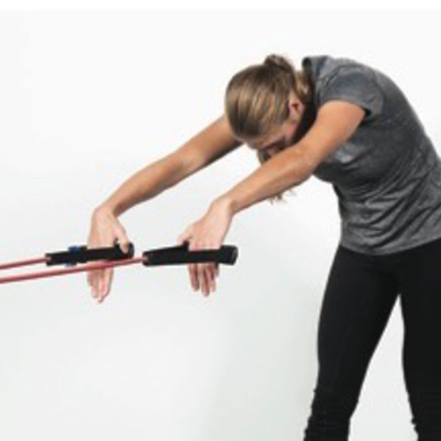 Stretch Cord Butterfly Pulls - Exercise How-to - Workout Trainer by Skimble