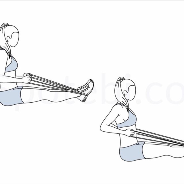 Red Band Seated Row - Exercise How-to - Skimble