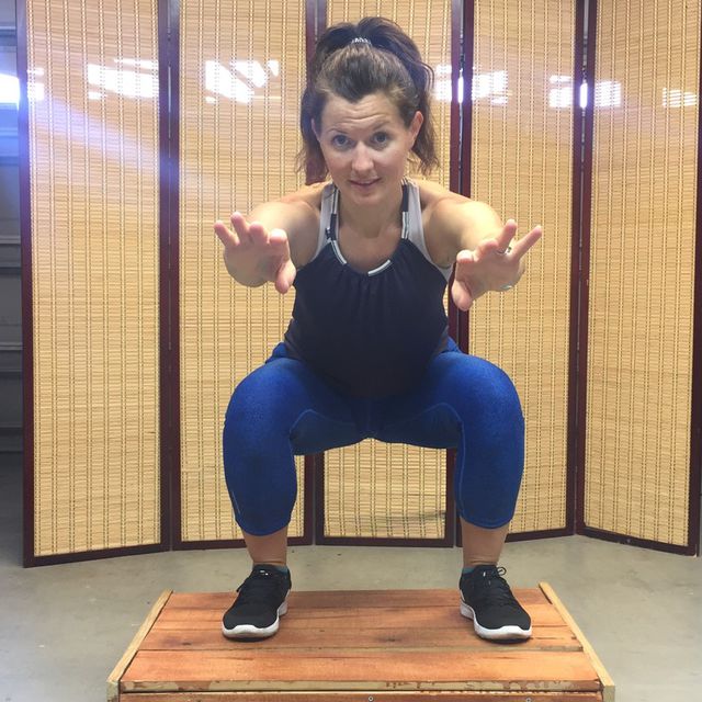 Box Jump Squats by Bree Cunningham - Exercise How-to - Skimble