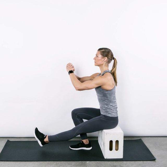 Right Leg Box Squat por Brian Fallon - Ejercicio Cómo hacerlo - Skimble