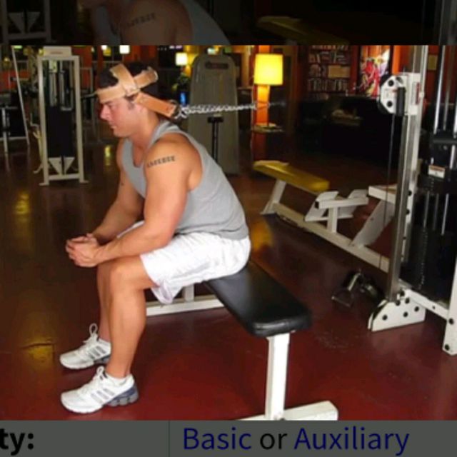 Cable Neck Flexion - Exercise How-to - Workout Trainer by Skimble