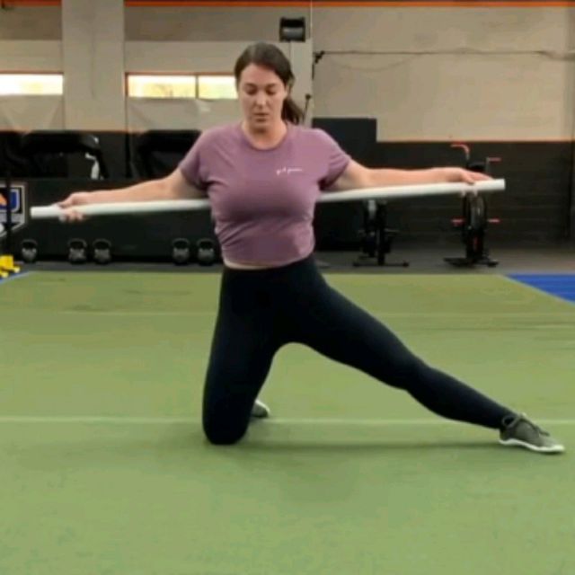 Kneeling groin + windmill (left) by Tanya P - Exercise How-to - Skimble