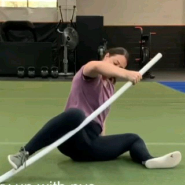 90/90 back leg pry up with pvc (right) by Tanya P - Exercise How-to ...