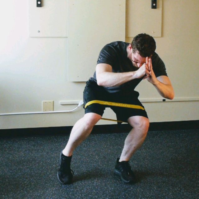 Band Squat Sidestep With Toe Tap - Exercise How-to - Workout Trainer by ...