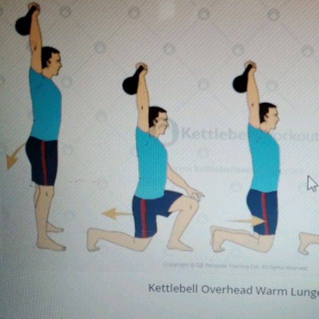 Kneeling Kettlebell Lunge by Xexu Lara - Ejercicio Cómo hacerlo - Skimble
