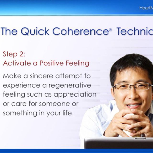 HeartMath - ACTIVATE A POSITIVE FEELING by Vincent H. - Exercise How-to ...