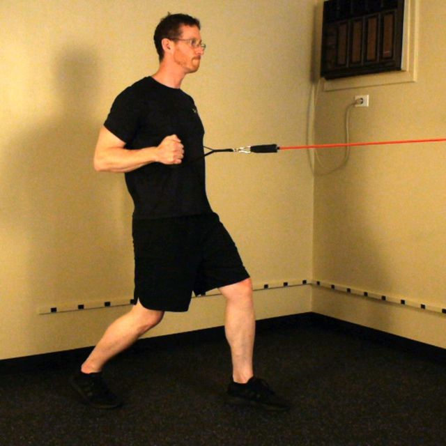 Right Arm Band Row, Staggered Stance - Exercise How-to - Workout ...