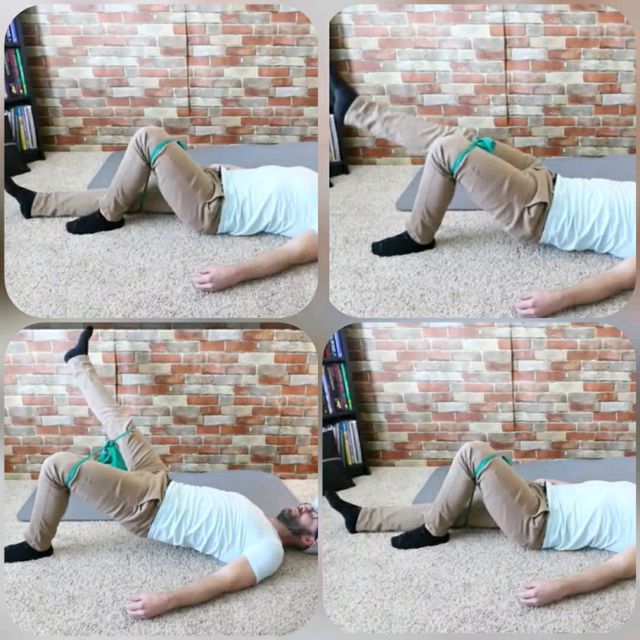 Bridges With Straight LEG HIP Abduction (right) - Exercise How-to ...