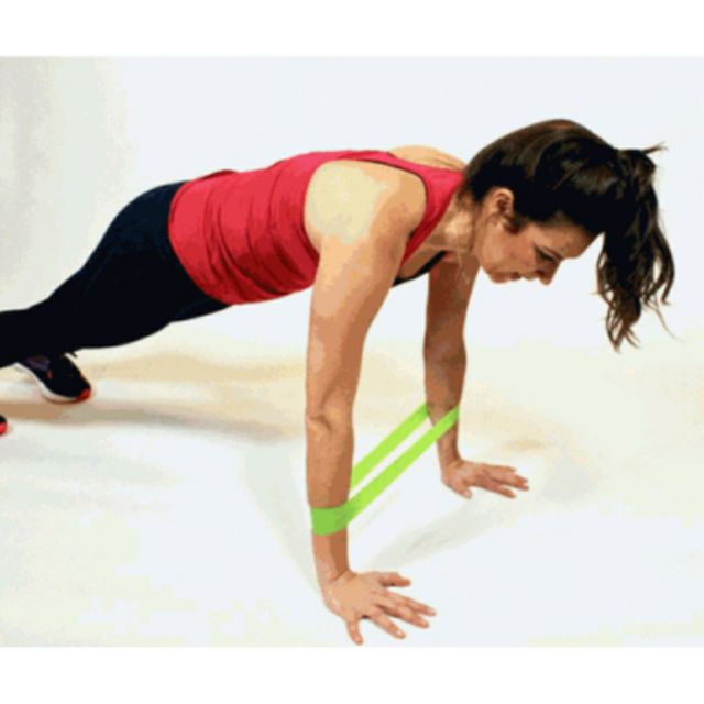 Plank Push-Ups with Banded Arms by Patrick B. - Exercise How-to - Skimble