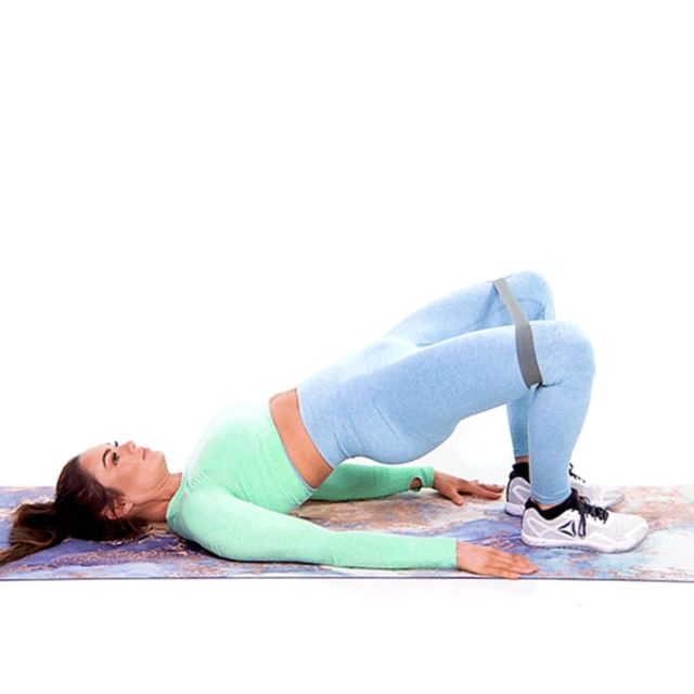 Banded Glute Bridge Adductors by Tara L. - Exercise How-to - Skimble