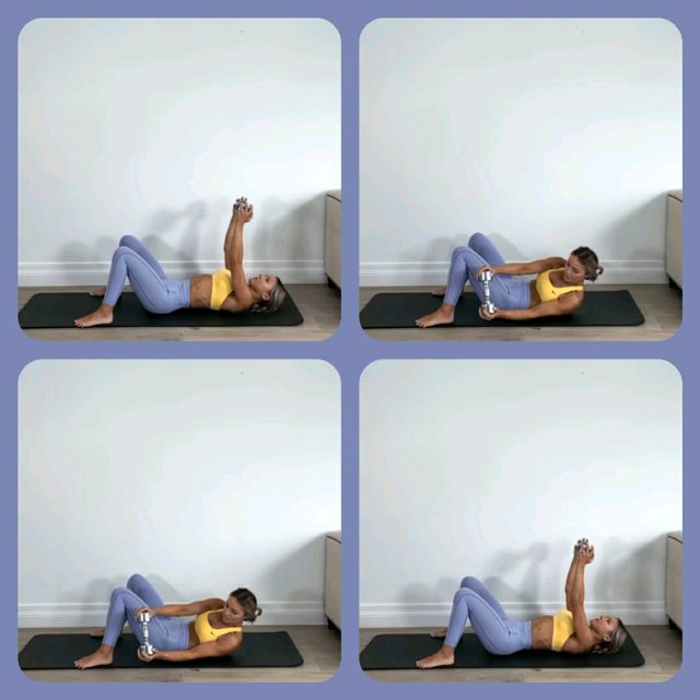 Side Reach Crunch (left) - Exercise How-to - Workout Trainer by Skimble